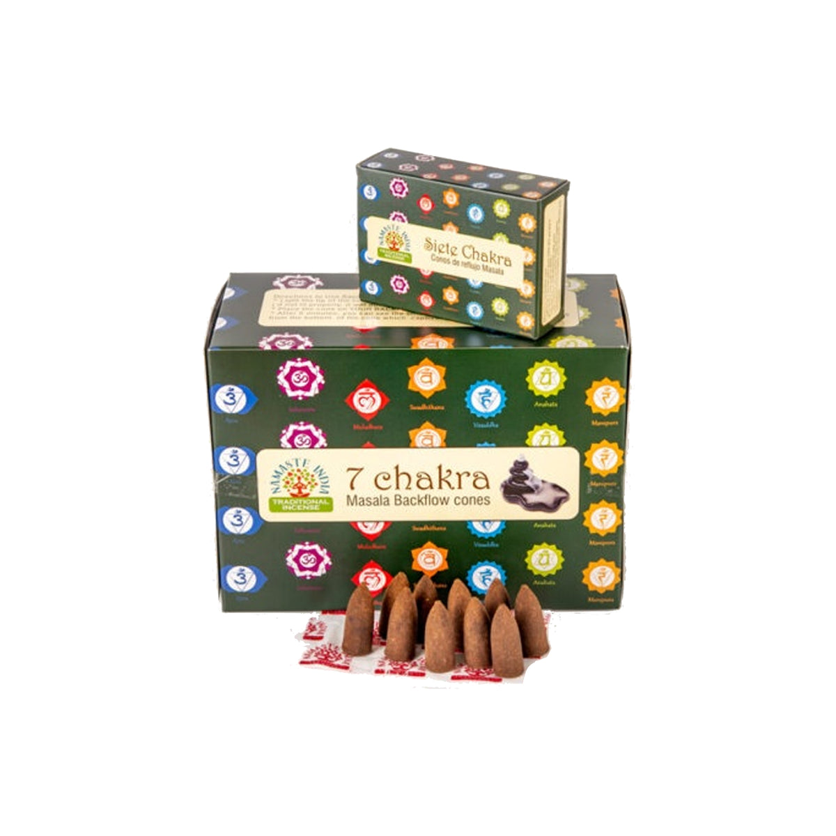 AROMA BACK FLOW CONES - 7 CHAKRA – allganic