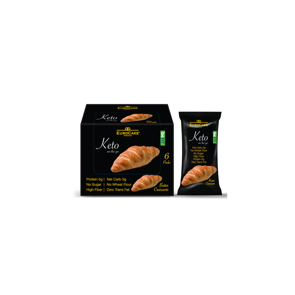 EUROCAKE PREMIUM BUTTER CROISSANTS - KETO – allganic