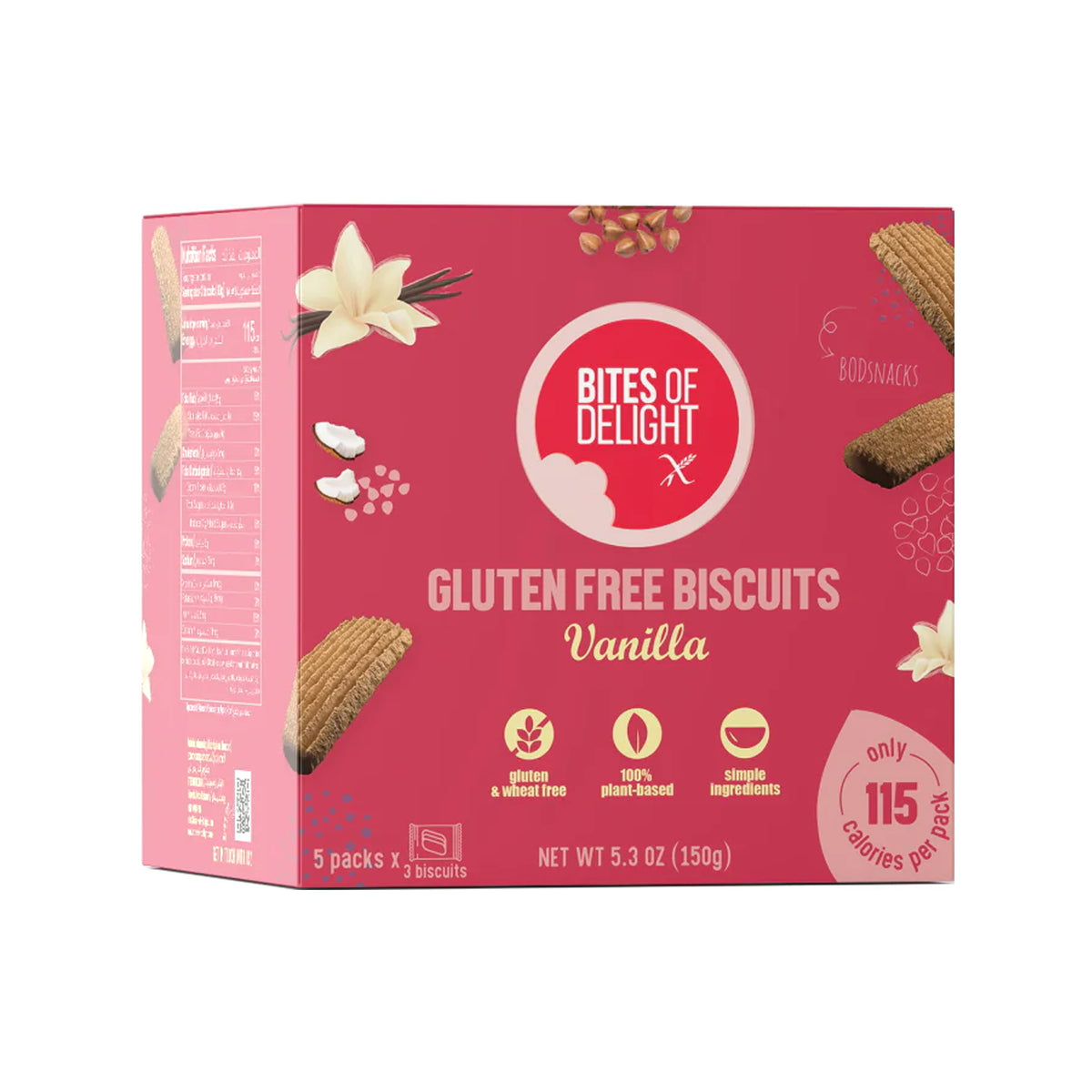 BITES OF DELIGHT BISCUITS BOX GLUTEN FREE - VANILLA – allganic